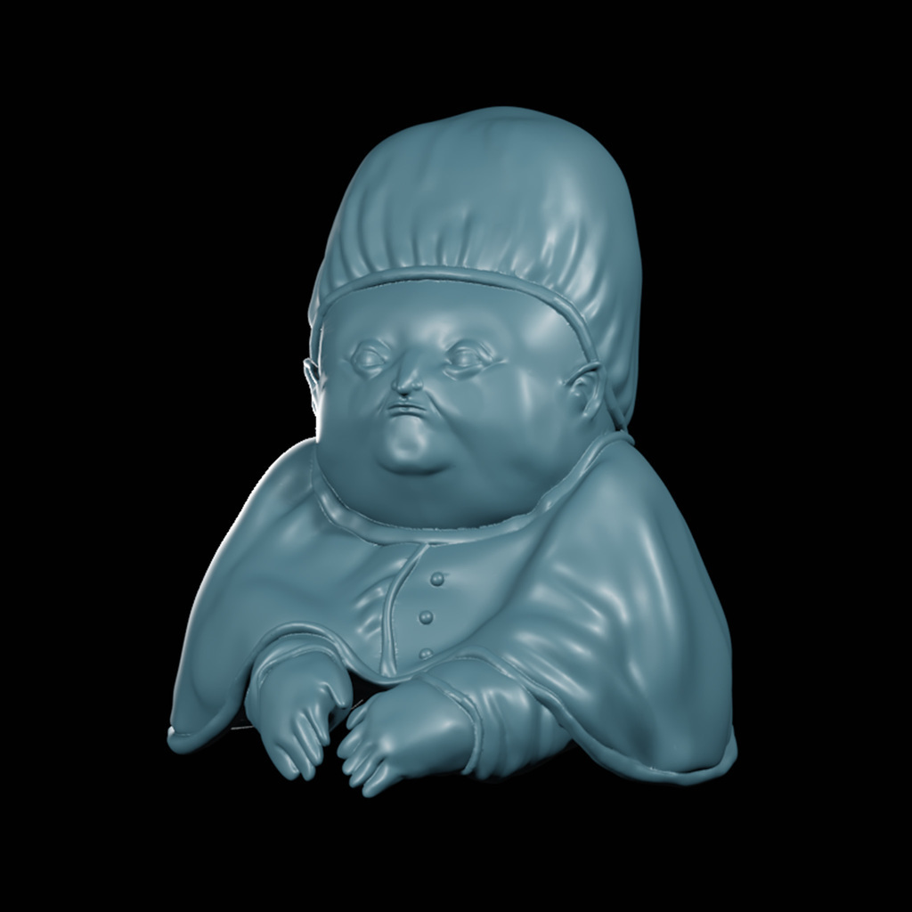 Free STL file Bust of Pope Leo X - Fernando Botero・3D printer design to ...