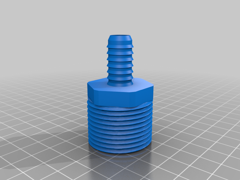 Free 3D file 1 inch male thread on 1/2 hose・3D printing template to ...