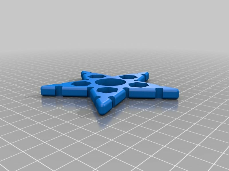 Archivo STL gratis Ninja Star (Snowflake?) Fidget Spinner・Objeto ...