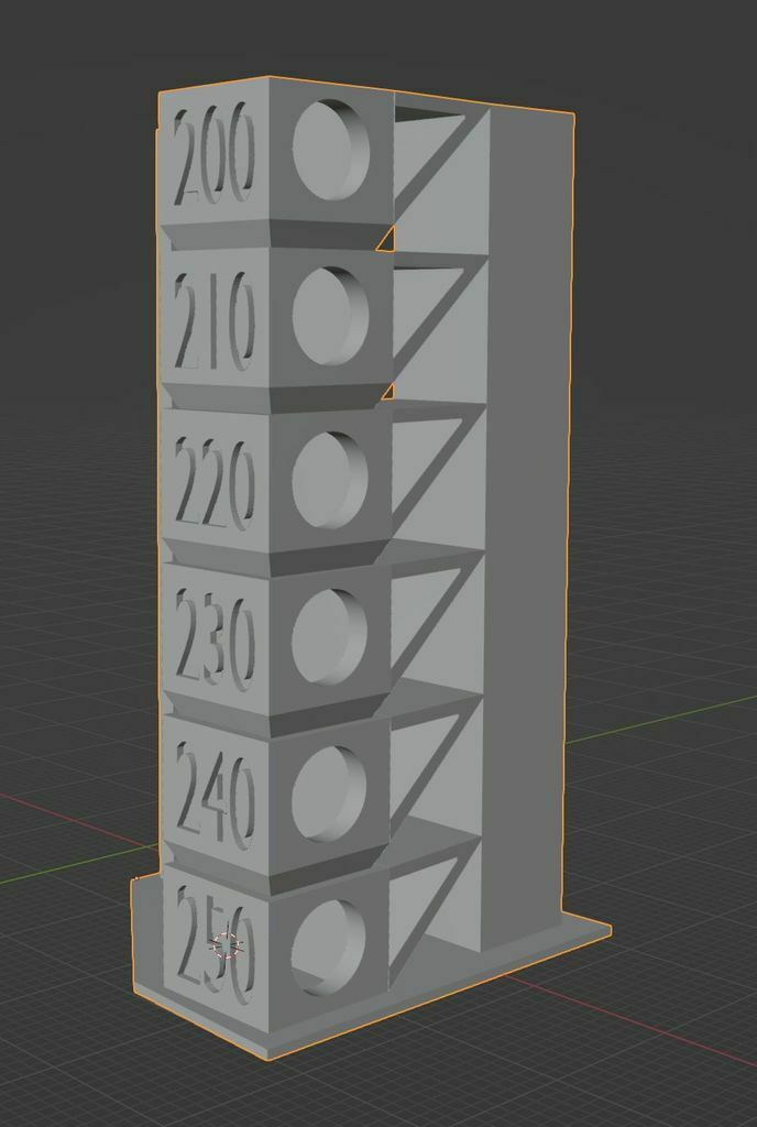 Free 3D file PETG temptower with stringing test (250°C-200°C)・3D ...