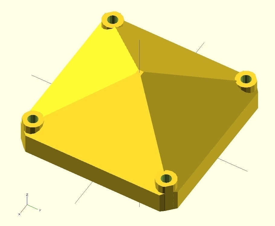 Free 3D file Multicopter FC Cover for 45 x 45mm footprint, fully parametric (OpenSCAD)・Template ...
