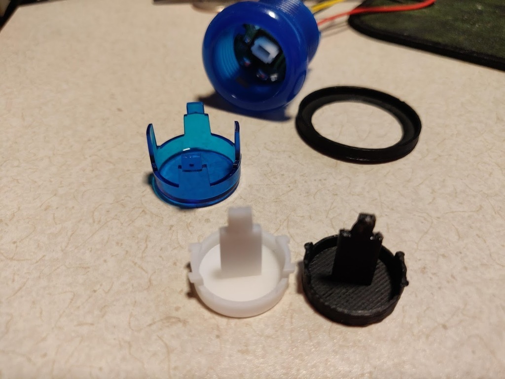 Free 3D file Arcade Button Switch Plunger and Insert・3D print object to ...
