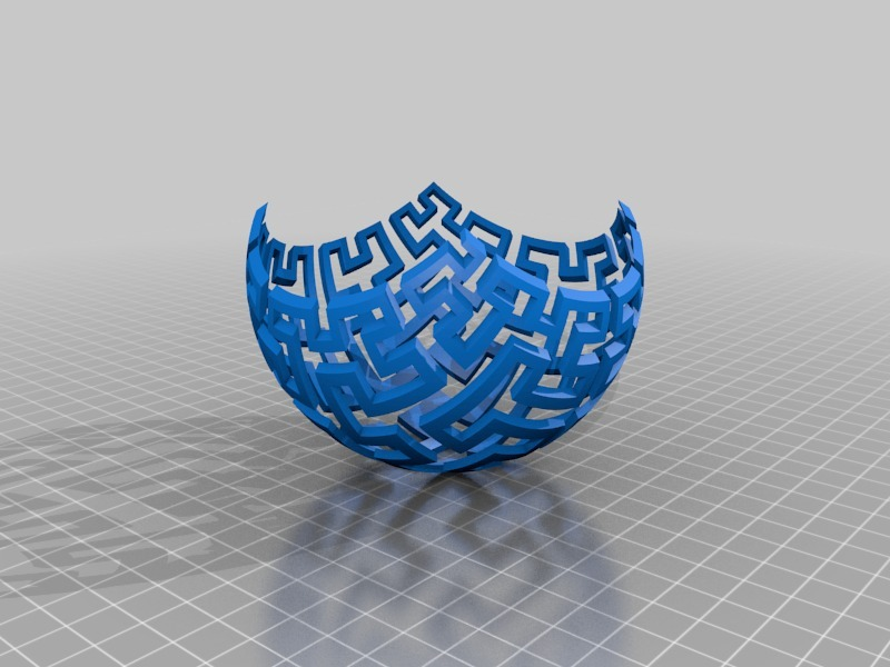 Free 3D file Hilbert curve stereographic projection・3D print design to ...