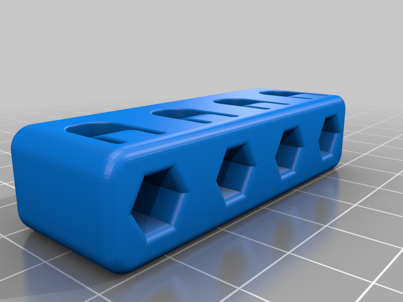 Free 3D file countersink hex bit x4 holder・3D print object to download ...