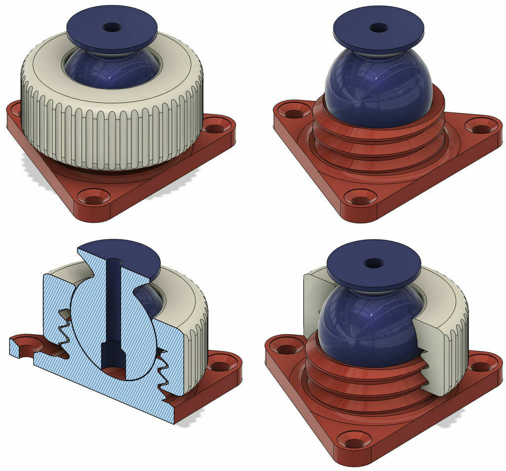 Free 3D file Ball Joint Speaker Mount・3D printer design to download・Cults