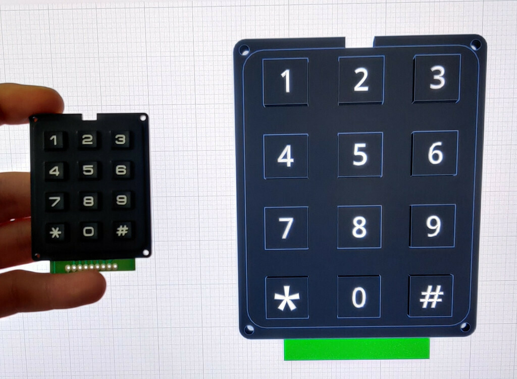 Free 3D file keypad 3x4・3D printing model to download・Cults