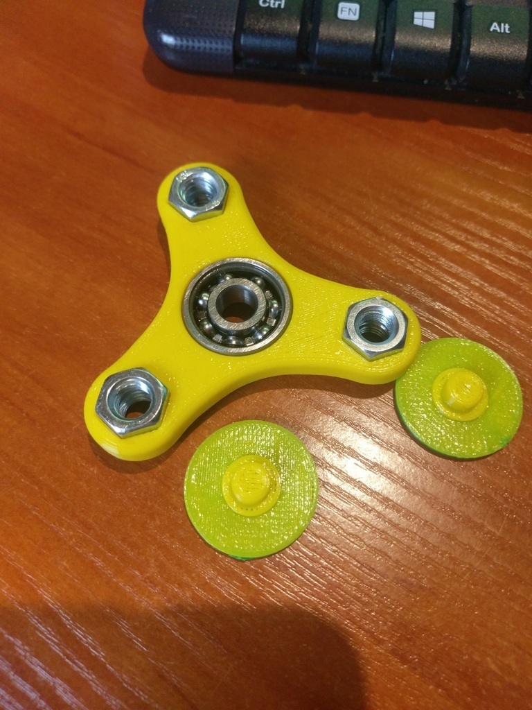 Free 3D file Fidget spinner with 628 bearing and 3 or 6 M8 nuts with ...