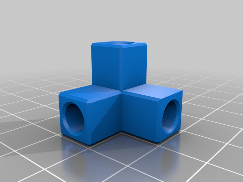 Free 3D file 3-Way Corner Bracket for 1/4" Dowel Rod・3D printable ...
