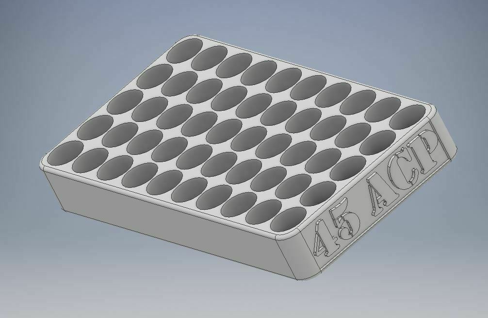Free 3D file 45 ACP Casing Tray・Template to download and 3D print・Cults
