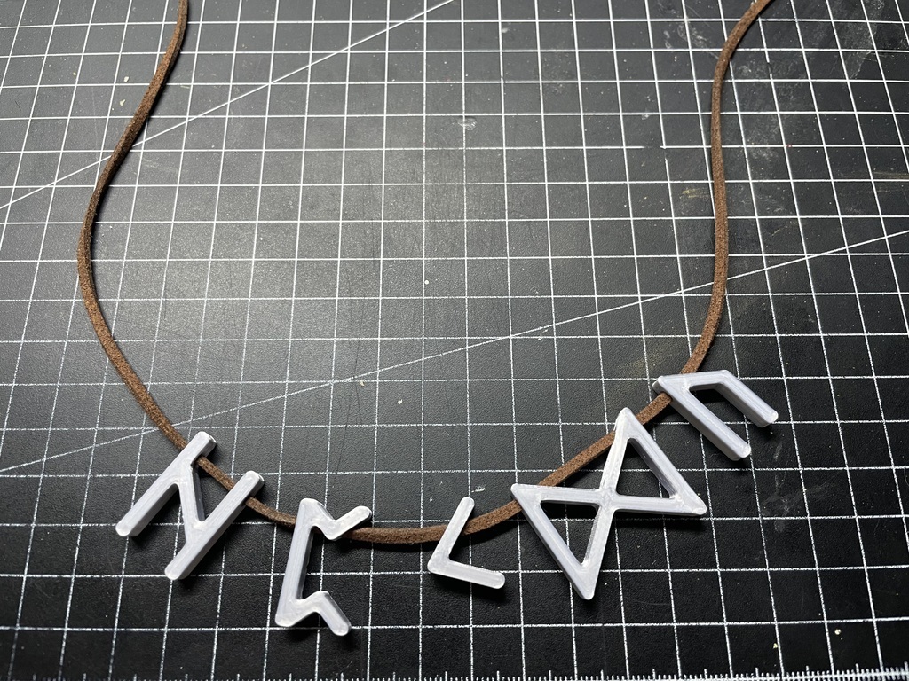 Free 3D file Elder Furthark Rune Necklace / Viking Runes 👴・3D printer ...