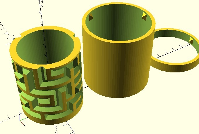 Free 3D file Maze Cylinder Box Visible or Hidden 📦・3D printer model to ...