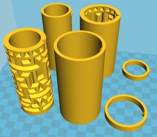 3D-Datei Zylinderlabyrinth - sichtbar und versteckt (optionale Bank ...