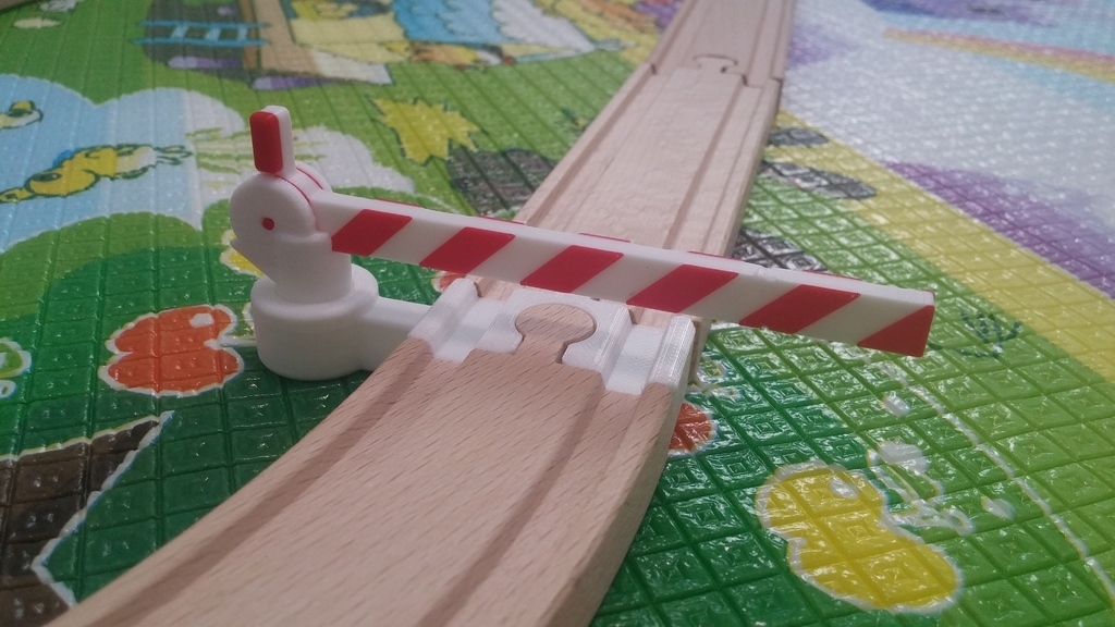 Free 3D file Wooden train barrier compatible to IKEA set 🪵・3D printable ...