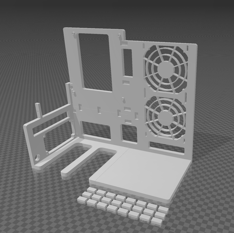 Free 3D file Mini-ITX Open-Frame SFF PC CASE with 240mm rad support 🖥️ ...