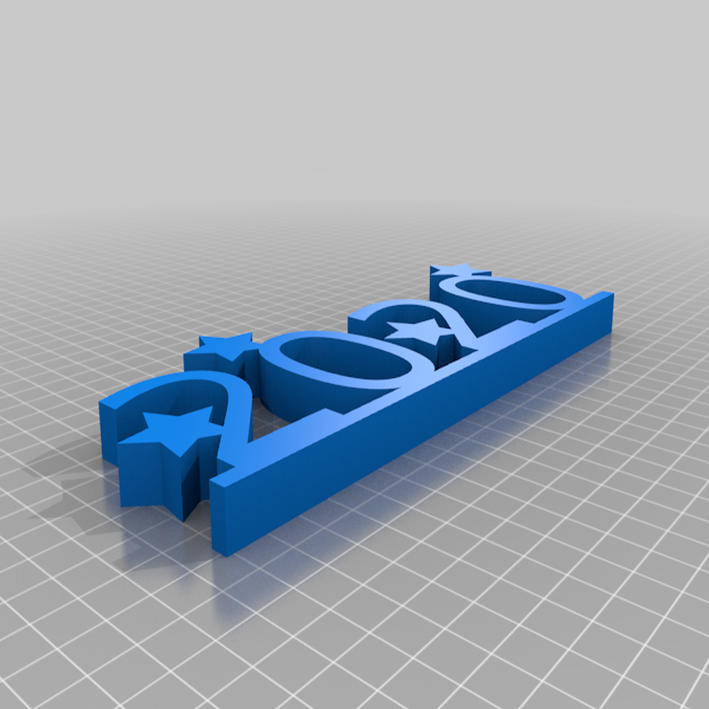 Free 3D file Happy New Year 2020 🆕・3D printable model to download・Cults