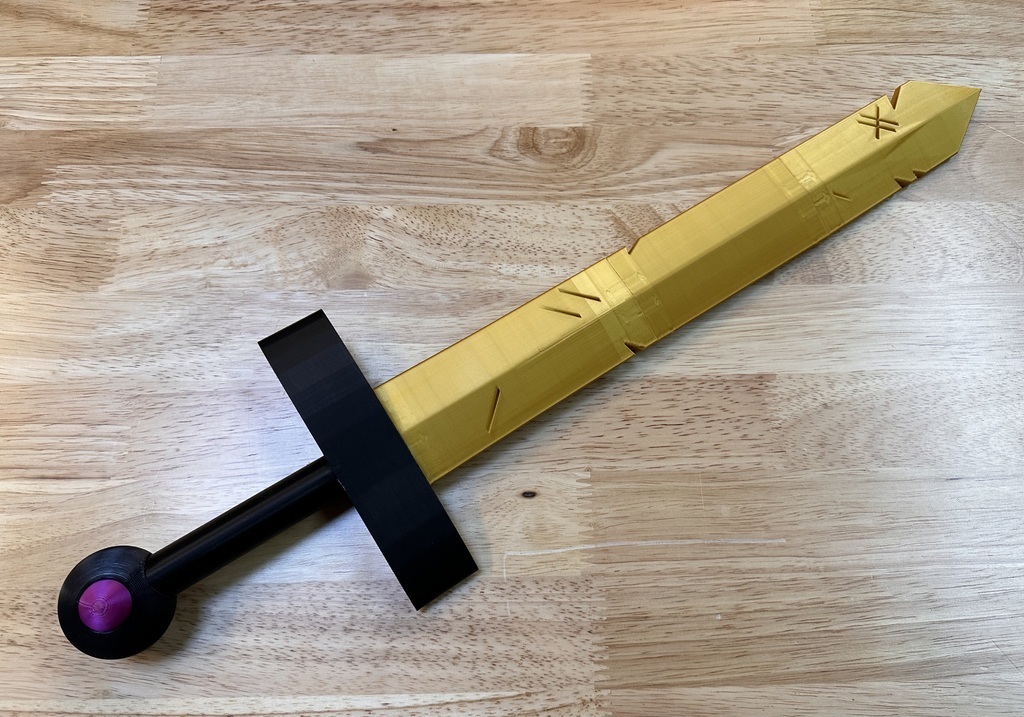 Free 3D file Scarlet, Finn's Golden Sword Handle (from Adventure Time ...