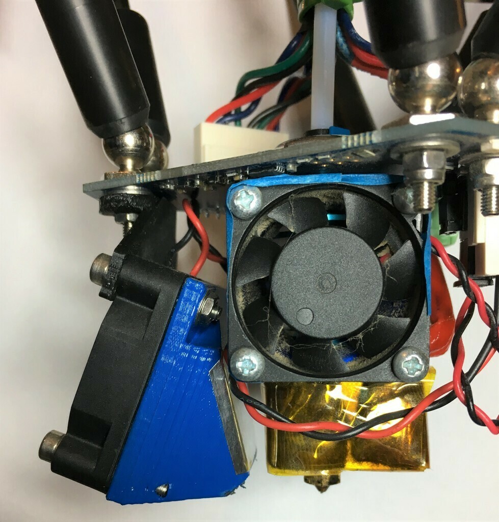 Free 3D file Print cooling fan mount for Duet3D PCB effector and E3D V6 ...