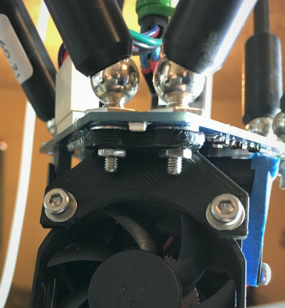 Free 3D file Print cooling fan mount for Duet3D PCB effector and E3D V6 ...