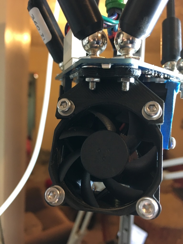 Free 3D file Print cooling fan mount for Duet3D PCB effector and E3D V6 ...