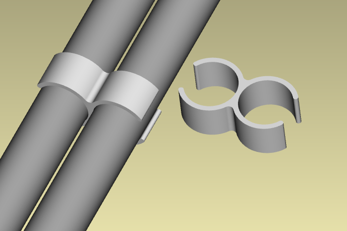 Free 3D file Double Clamp Ø20mm PVC Pipe Connector 🗜️・3D printing idea ...
