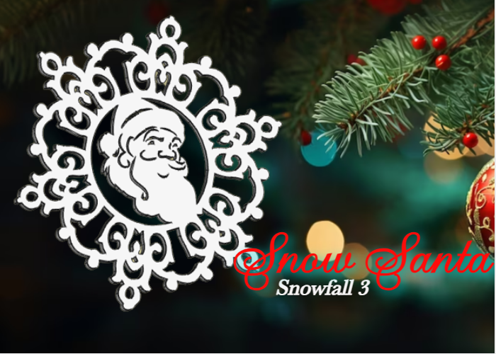 Free 3D file Santa Snowflake Ornament - Snowfall 3 🎅・3D printer model to download・Cults