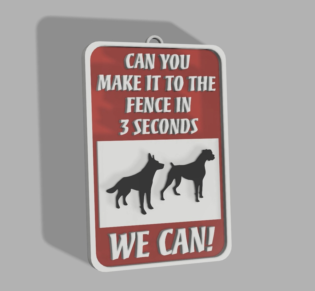 Free 3D file Dog Protection Sign 🐕・3D printable object to download・Cults