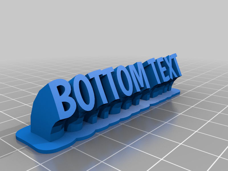 Free 3D file BOTTOM TEXT 🏢・Template to download and 3D print・Cults