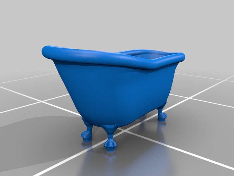 Free 3D file 1:144 scale Claw Foot Slipper Tub 🦶・3D printing model to ...