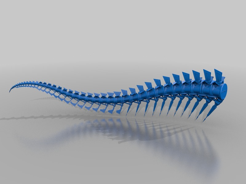 Free 3D file T-Rex mechanical tail 🦖・3D printer model to download・Cults
