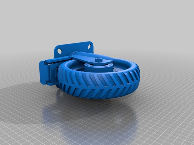 Free 3D file Caster 160 - with plate ⚙️・Object to download and to 3D ...