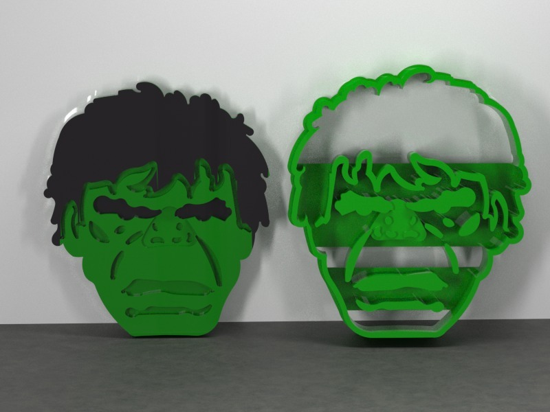 Archivo 3D gratis Cabeza de Hulks -cortador de galletas 🍽️・Diseño por ...