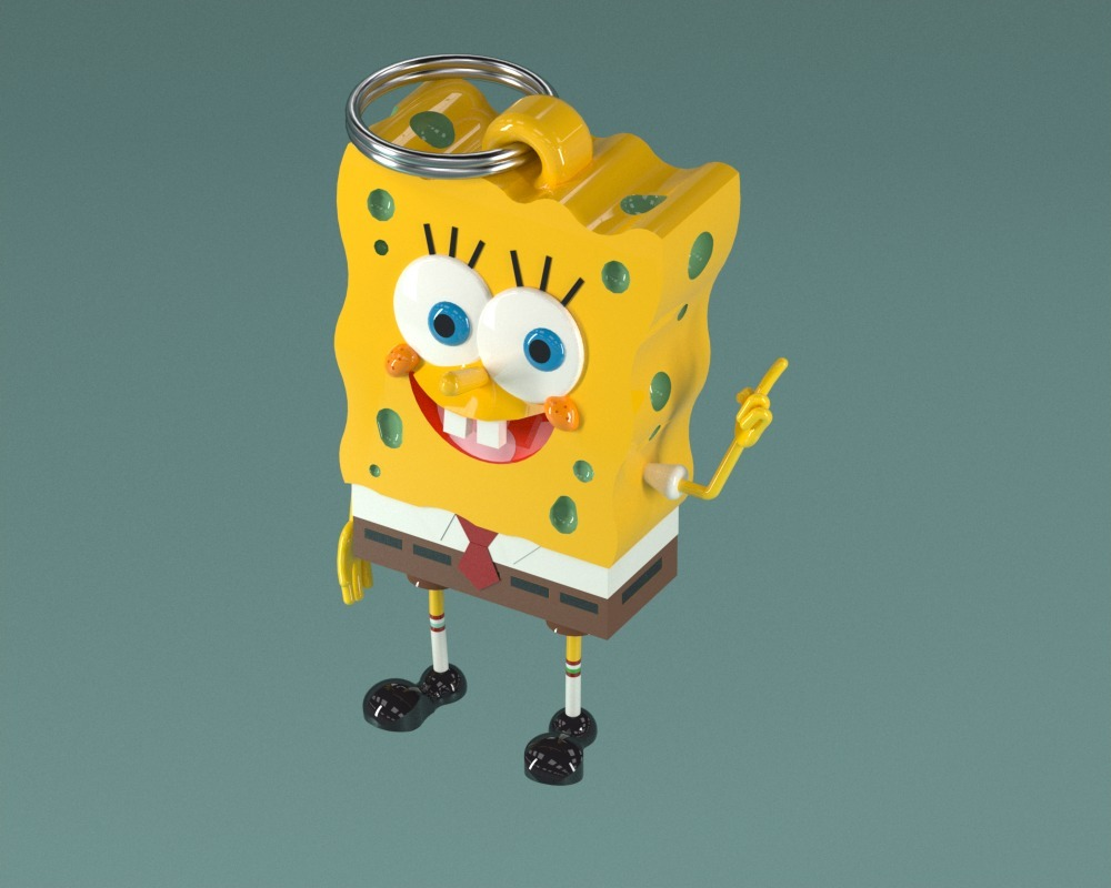 Free 3D file SpongeBob SquarePants Keychain 🗝️・3D printable model to ...
