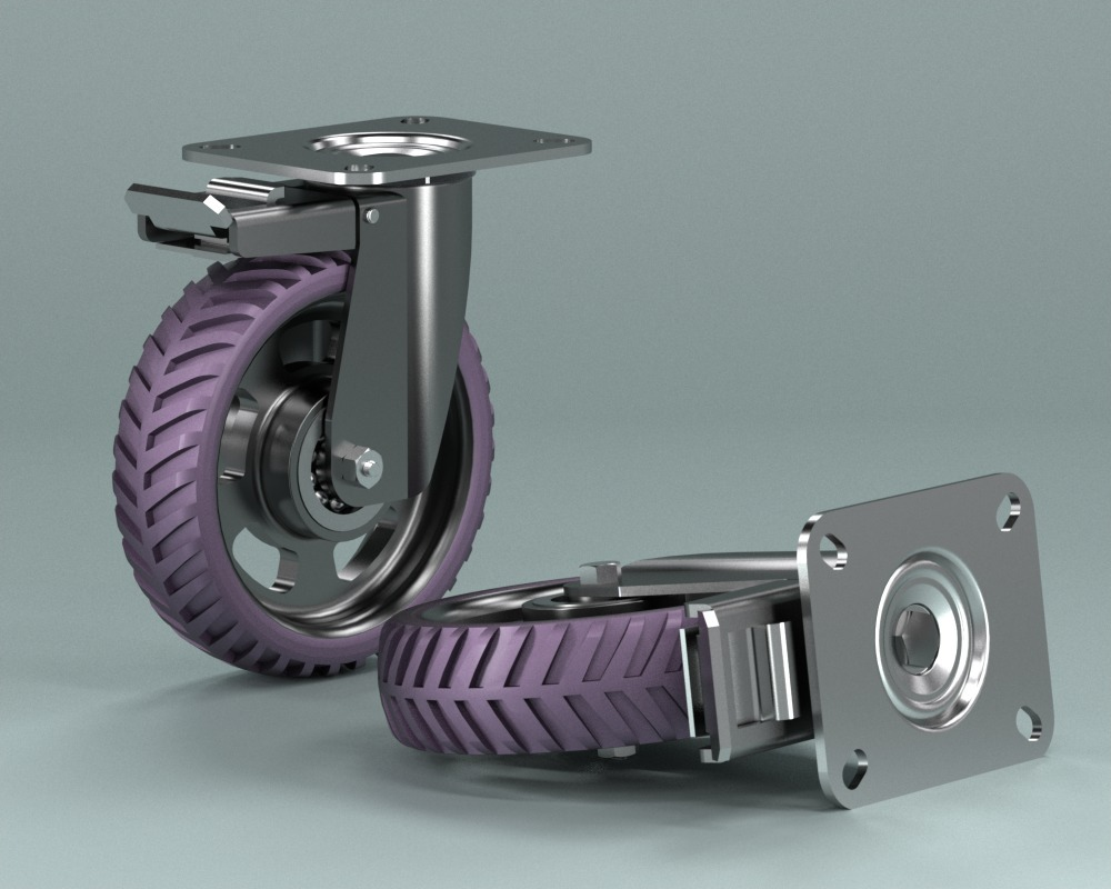 Free 3D file Caster 160 - with plate ⚙️・Object to download and to 3D ...