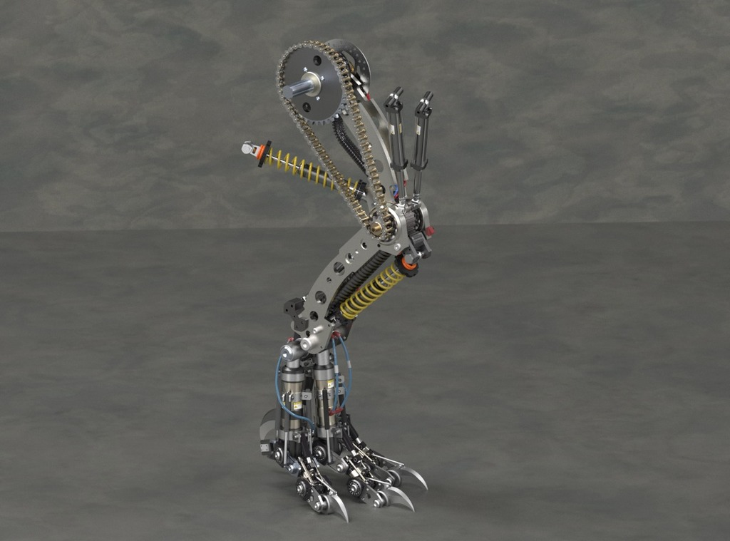 Free 3D file T-Rex mechanical leg 🦖・3D printer design to download・Cults