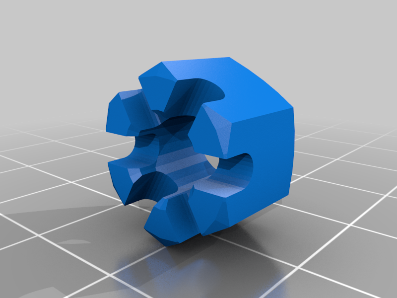 Free 3D file Hexagon slotted nut DIN 935 M8 🔩・3D printer design to ...