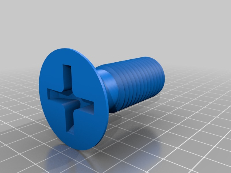 Free 3d File Cross Recessed Countersunk Head Screw Configurator 3d