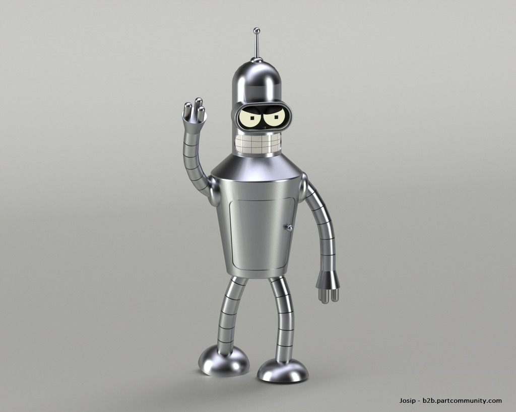 Free 3D file Bender (Futurama) 🤖・3D print design to download・Cults