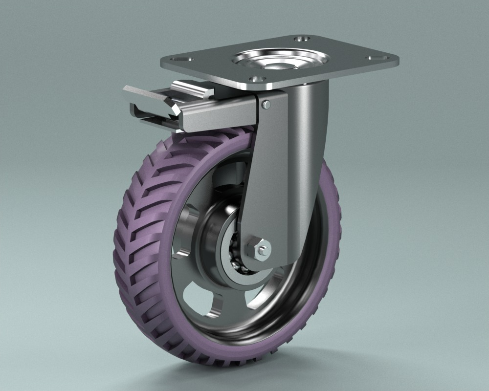 Free 3D file Caster 160 - with plate ⚙️・Object to download and to 3D ...