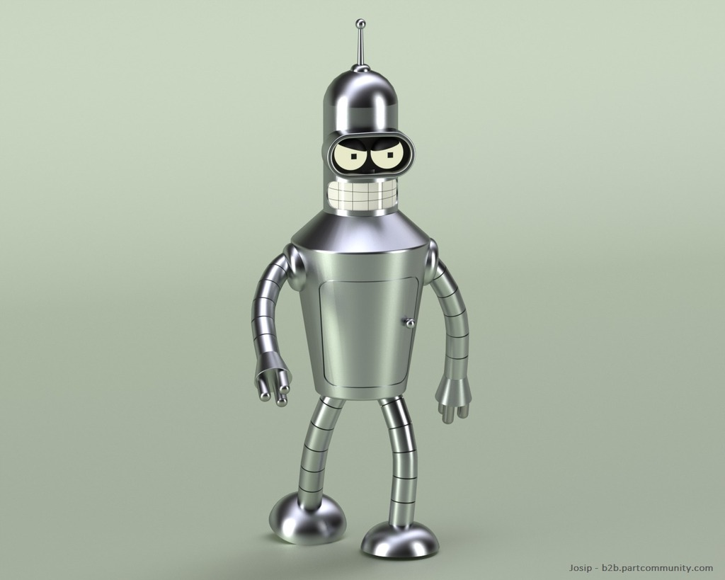 Archivo 3D gratis Bender (Futurama) 🤖・Plan imprimible en 3D para ...