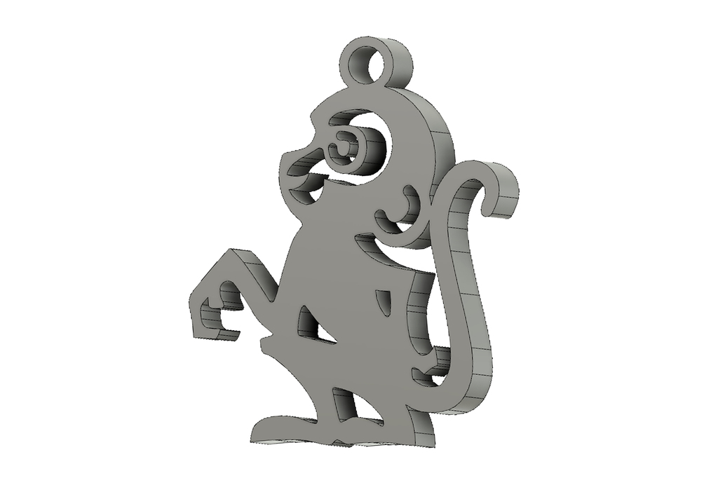Free 3D file Monkey Pendant 🐒・3D printing model to download・Cults