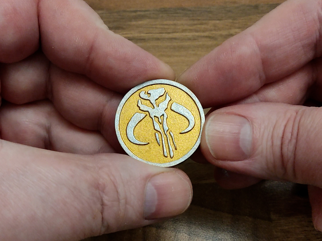 Free 3D file Mandalorian Mythosaur Coin / Token 🪙・3D printable design ...