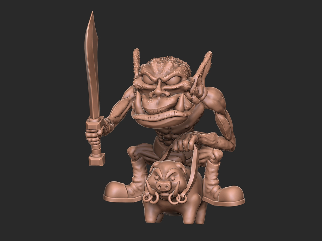 Free STL file Vogland Orc Hogrider miniature ⚔・3D printer design to ...
