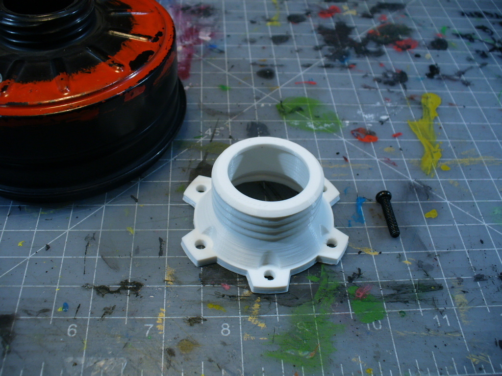 Free 3D file 40mm NATO STANAG gas mask flange. 🎭・3D print model to ...