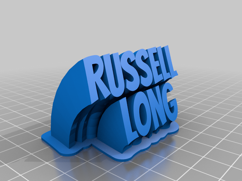 Free 3D file russell long name board 🏢・3D printer model to download・Cults