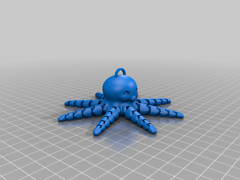 Free 3D file Cute octopus with key loop 🐙・3D printable model to ...