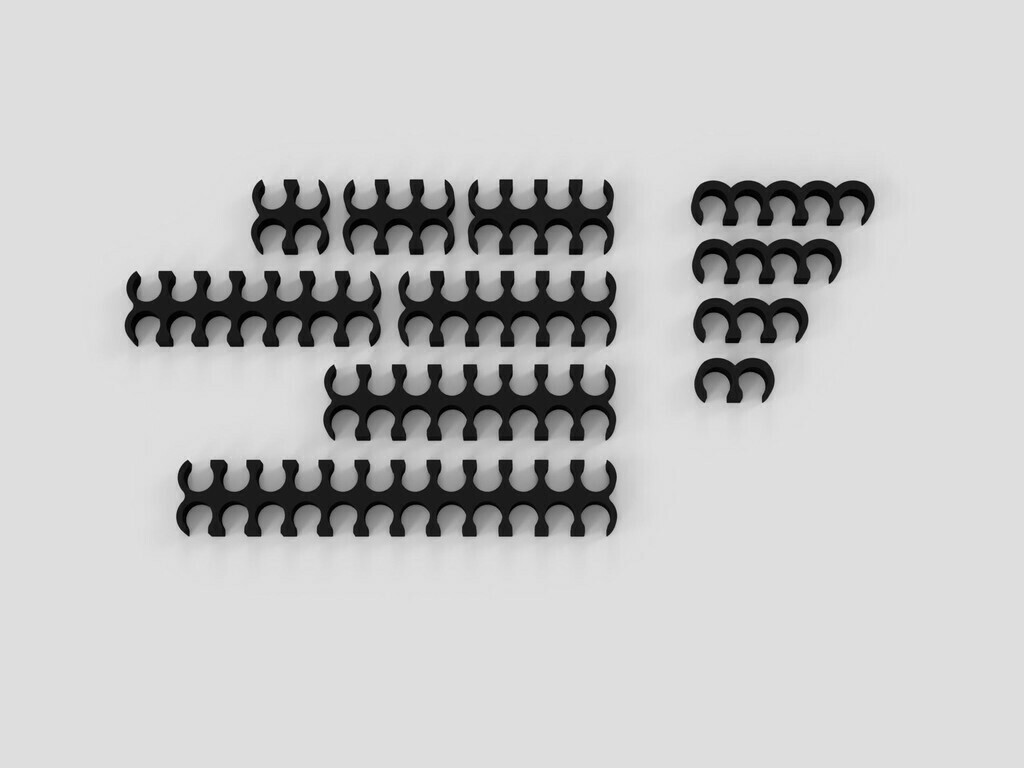 Free 3D file PC Cable Combs - complete comb kit 🔌・3D printer design to ...