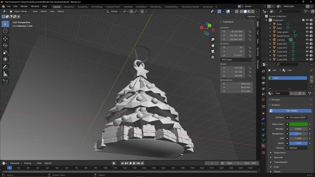 Free 3D file Articulated Christmas tree Ornament 🎄・3D printing template ...