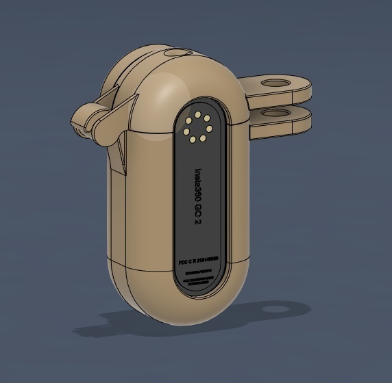 Free 3D file Insta360 GO2 secure shell for GoPro mount 🐚・3D print ...