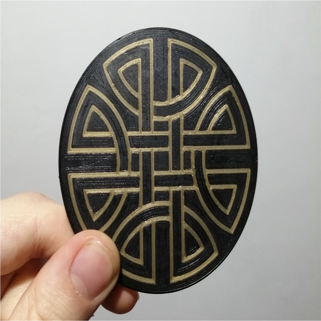 Free 3D file Celtic Coaster - Multipass Multicolor 🍹・3D printing design ...
