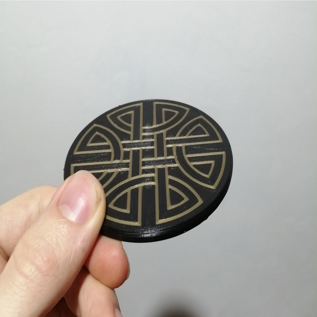 Free 3D file Celtic Coaster - Multipass Multicolor 🍹・3D printing design ...